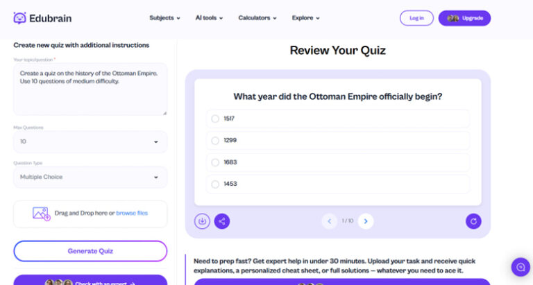 Best AI Quiz Generators in 2026 - Edubrain